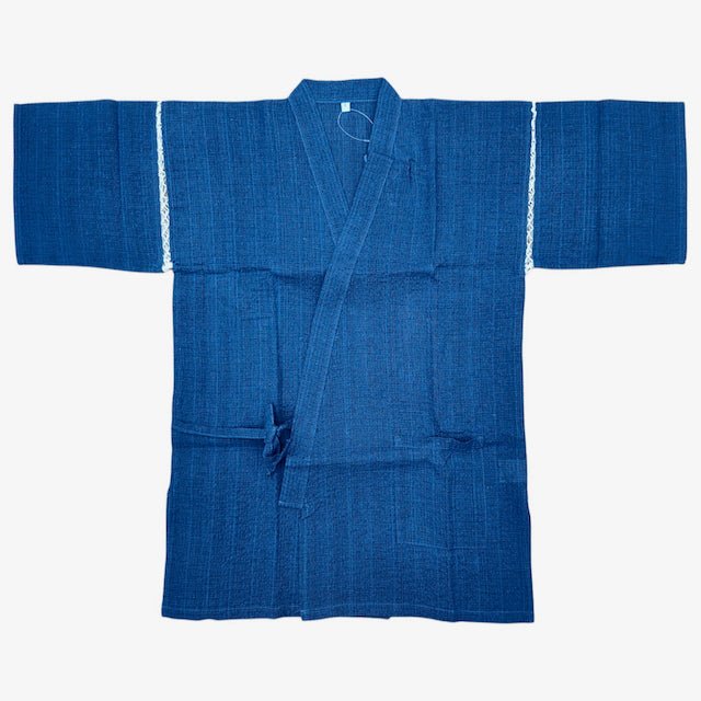 Men's Plain Blue Mix Fiber Jinbei Shimazakura – shimazakura